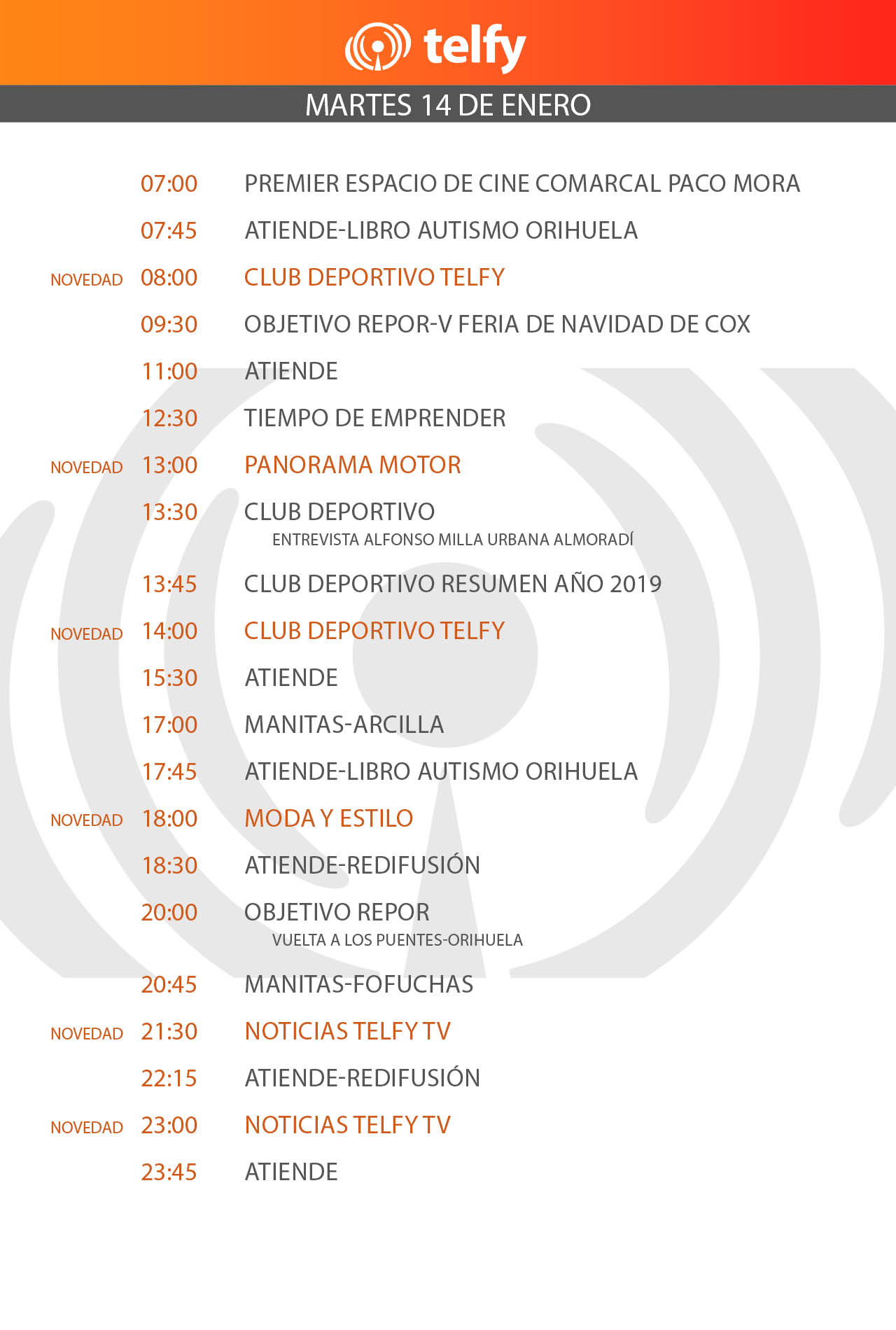 TELFY ENERO 2020 14 programacion - Blog Telfy