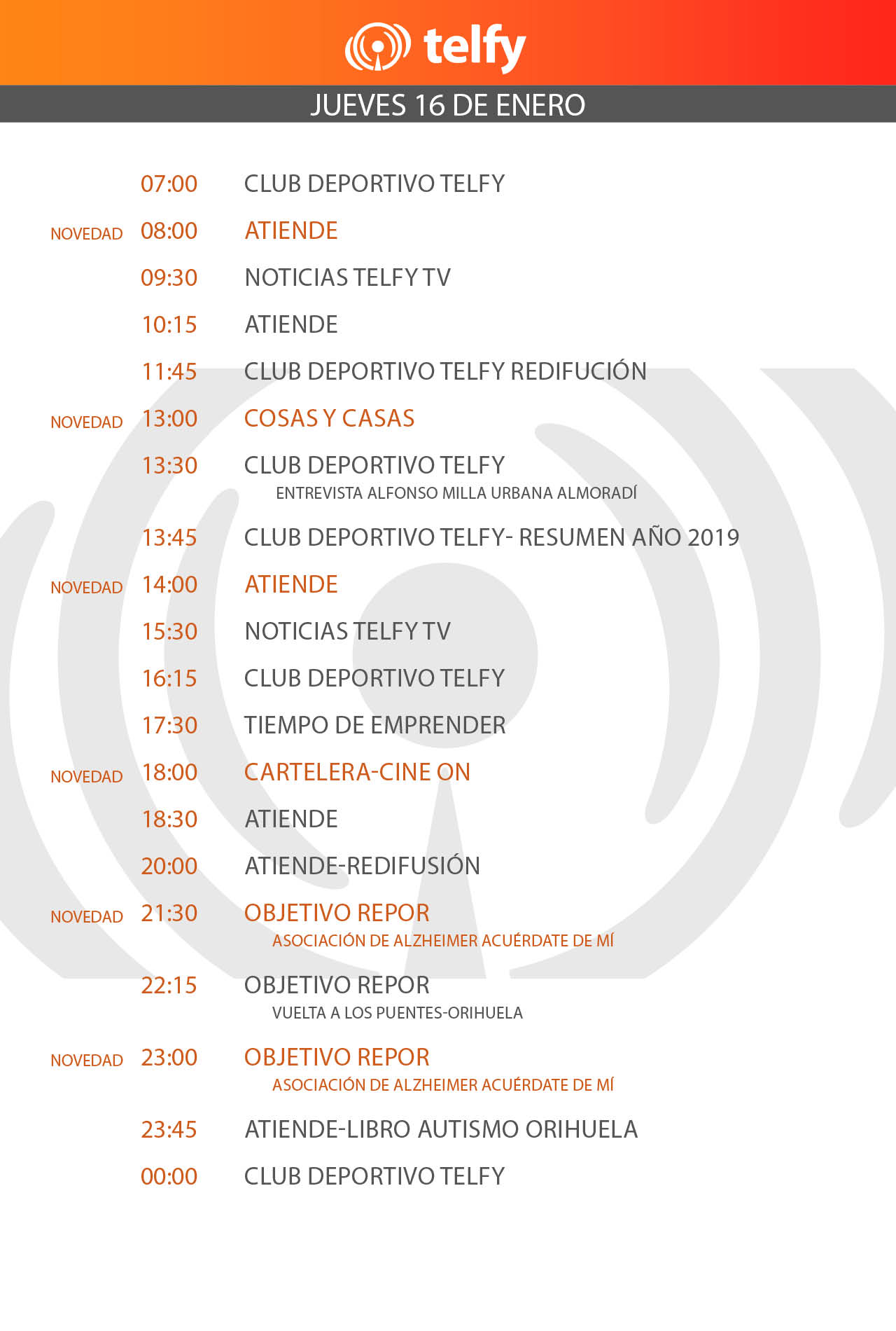 TELFY ENERO 2020 16 programacion - Blog Telfy