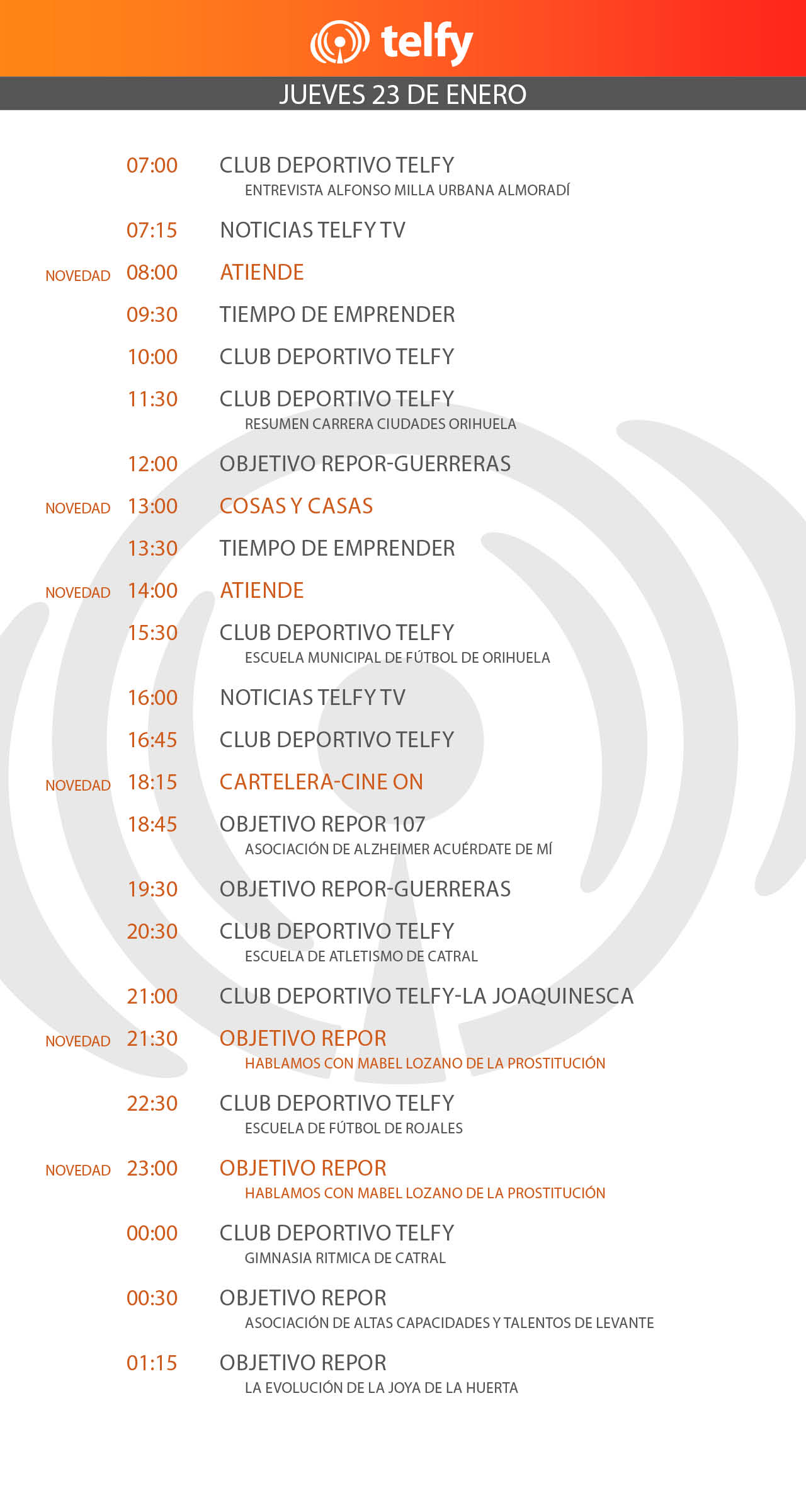 TELFY ENERO 2020 23 programacion - Blog Telfy
