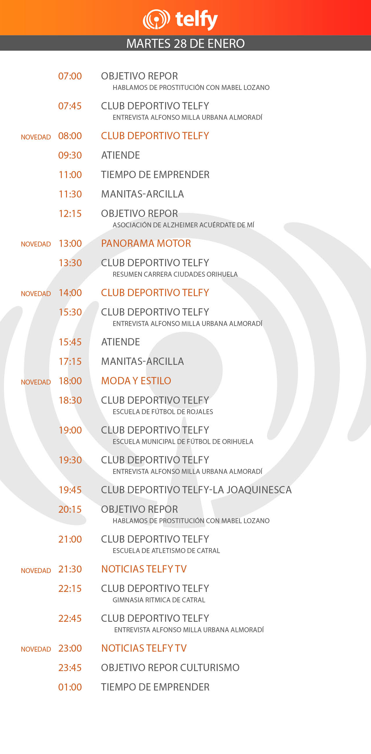 TELFY ENERO 2020 28 programacion - Blog Telfy