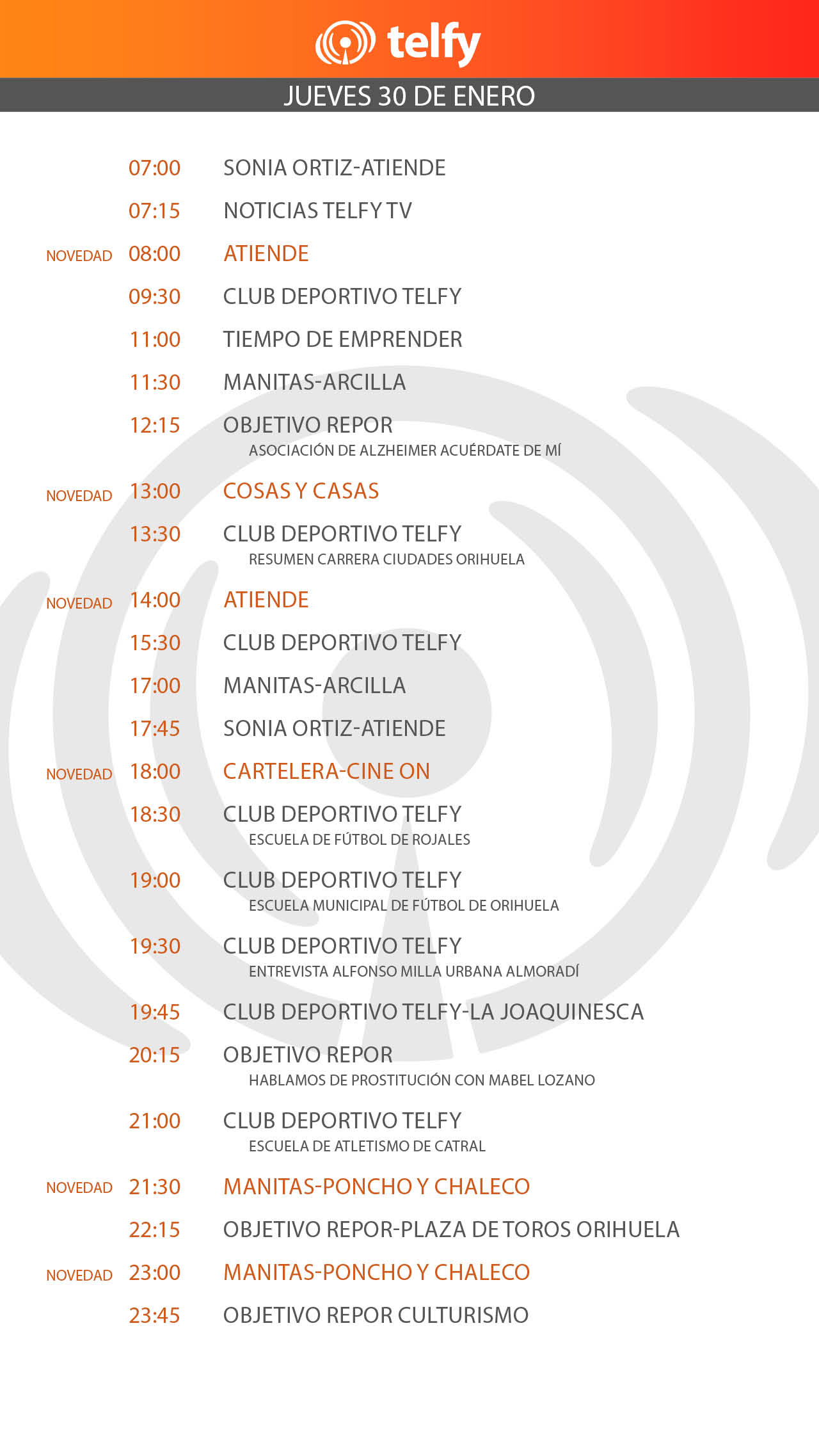 TELFY ENERO 2020 30 programacion - Blog Telfy