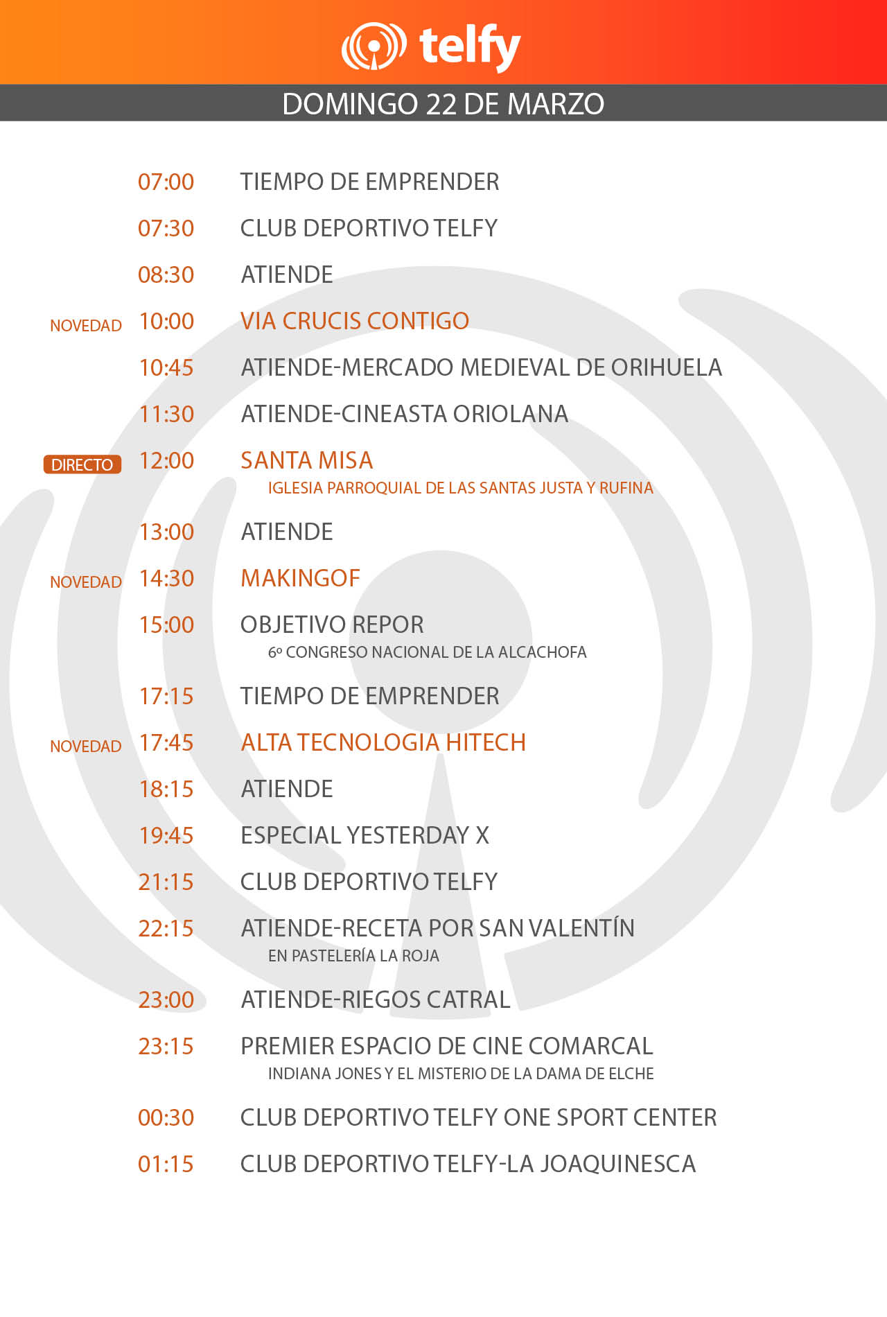 TELFY MARZO 2020 22 programacion - Blog Telfy