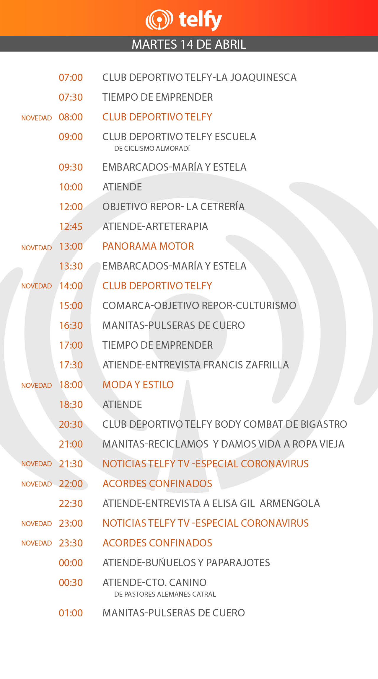 TELFY ABRIL 2020 14 programacion - Blog Telfy