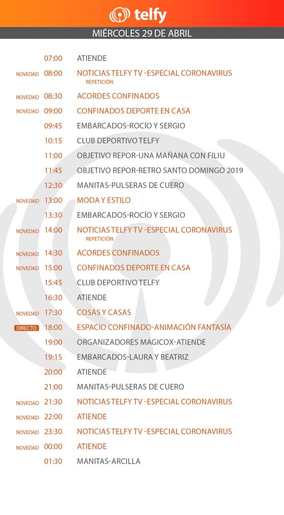 TELFY ABRIL 2020 29 programacion - Blog Telfy
