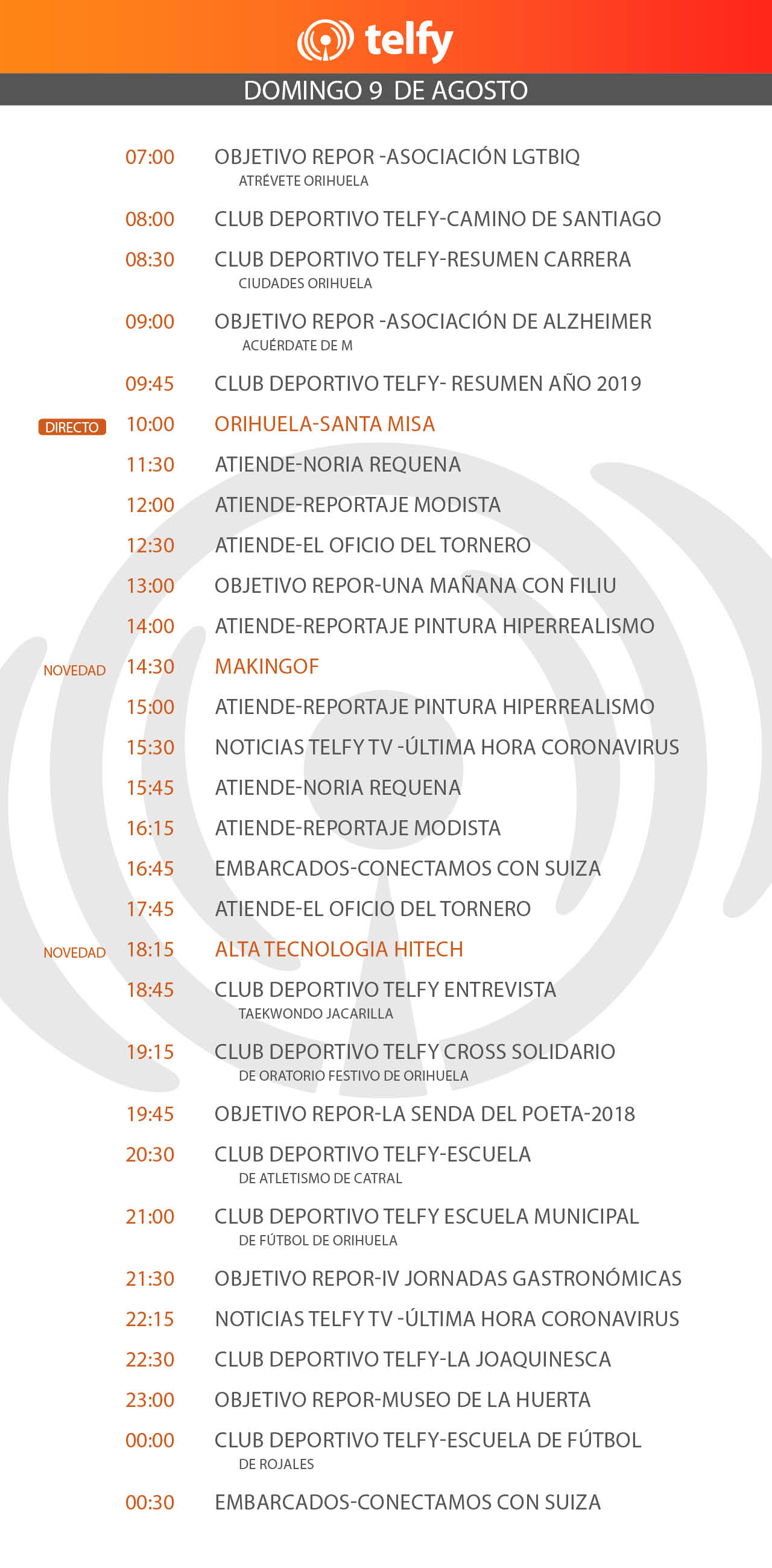 TELFY AGOSTO 09 programacion - Blog Telfy